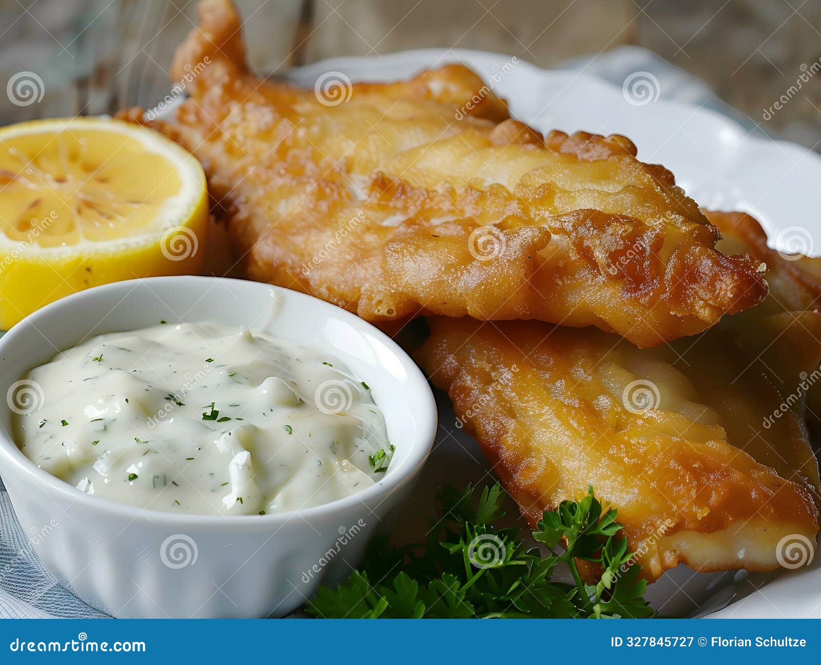 Beer-battered Fish With Tartar Sauce Royalty-Free Stock Image ...