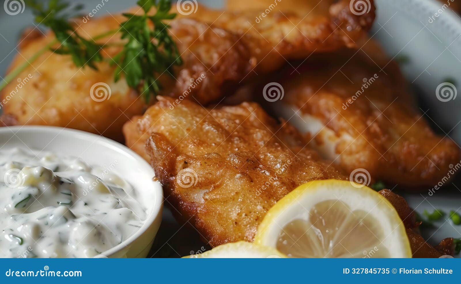Beer-battered Fish With Tartar Sauce Royalty-Free Stock Photography ...