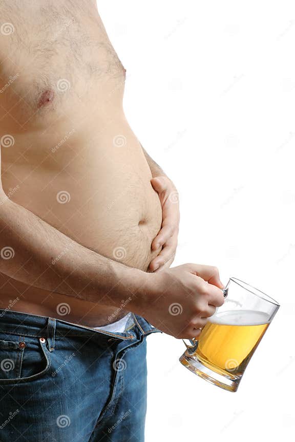 Beer belly stock photo. Image of jeans, abdomen, drunk - 1850364