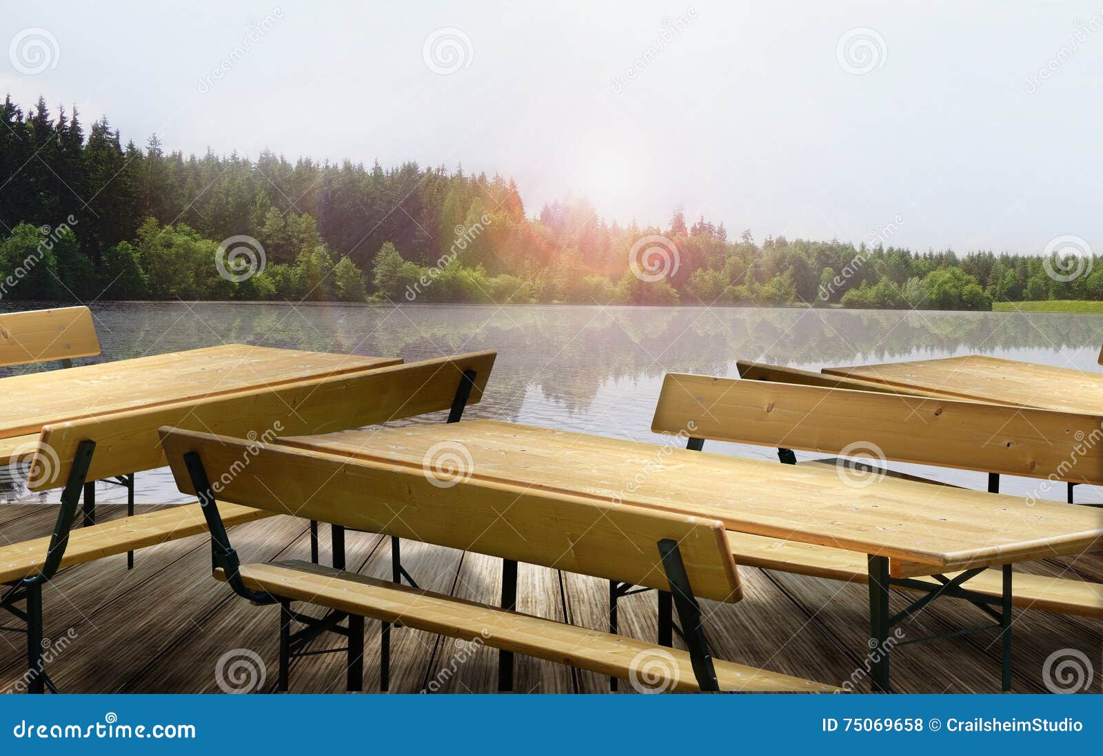 Mug Of Beer On A Bench Stock Photo | CartoonDealer.com #69770538