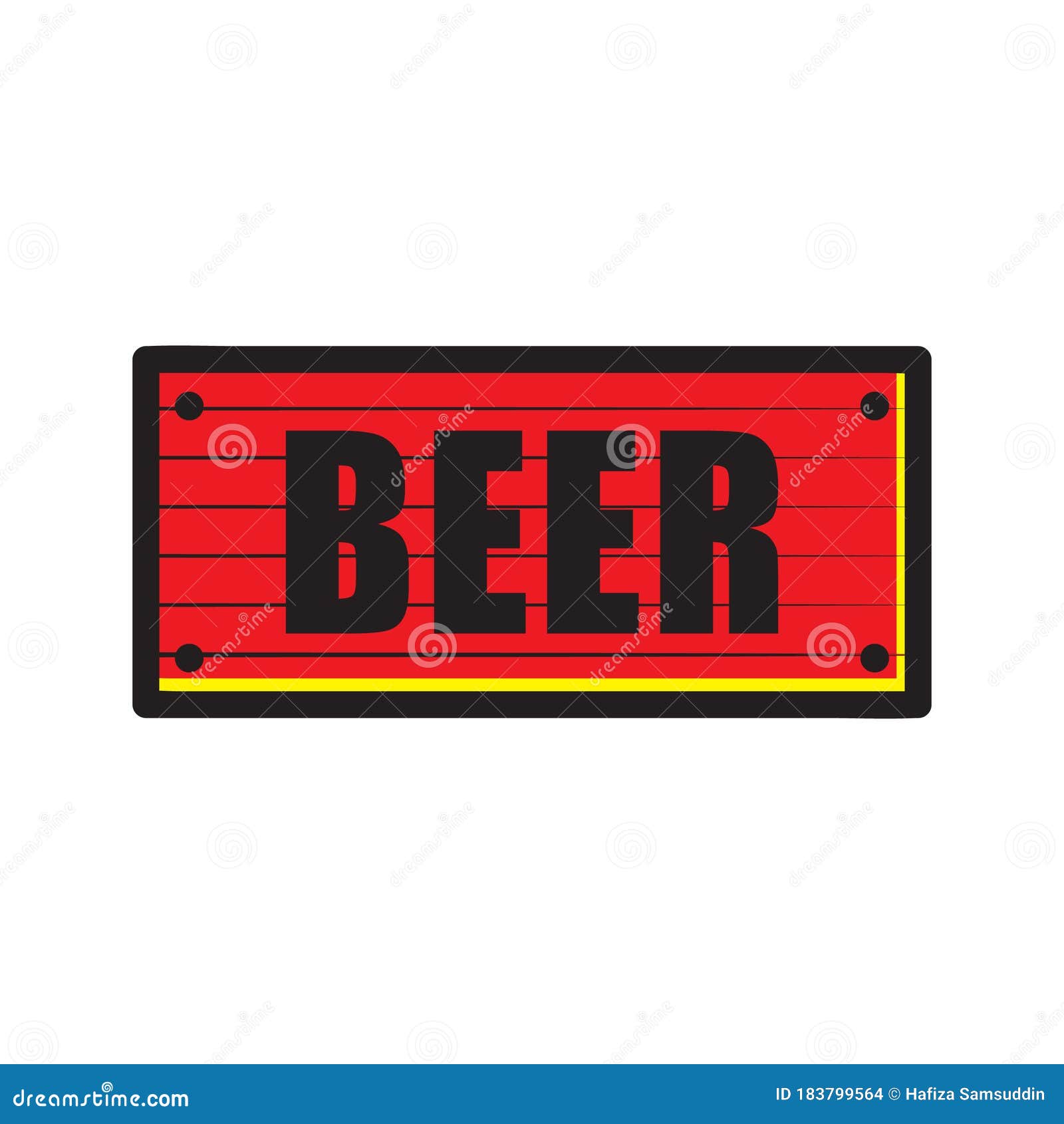 Beer Board. Vector Illustration Decorative Background Design Stock ...