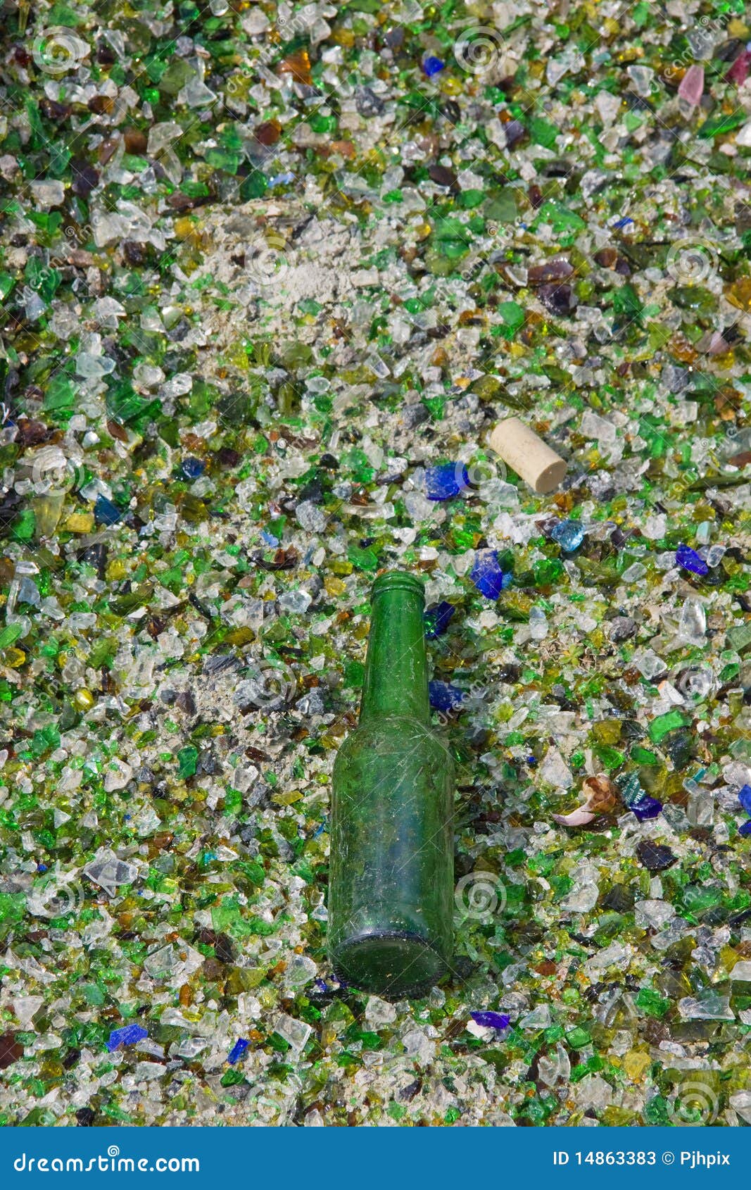 Beer Bottle on Broken Glass Stock Image - Image of aggregate, cork ...