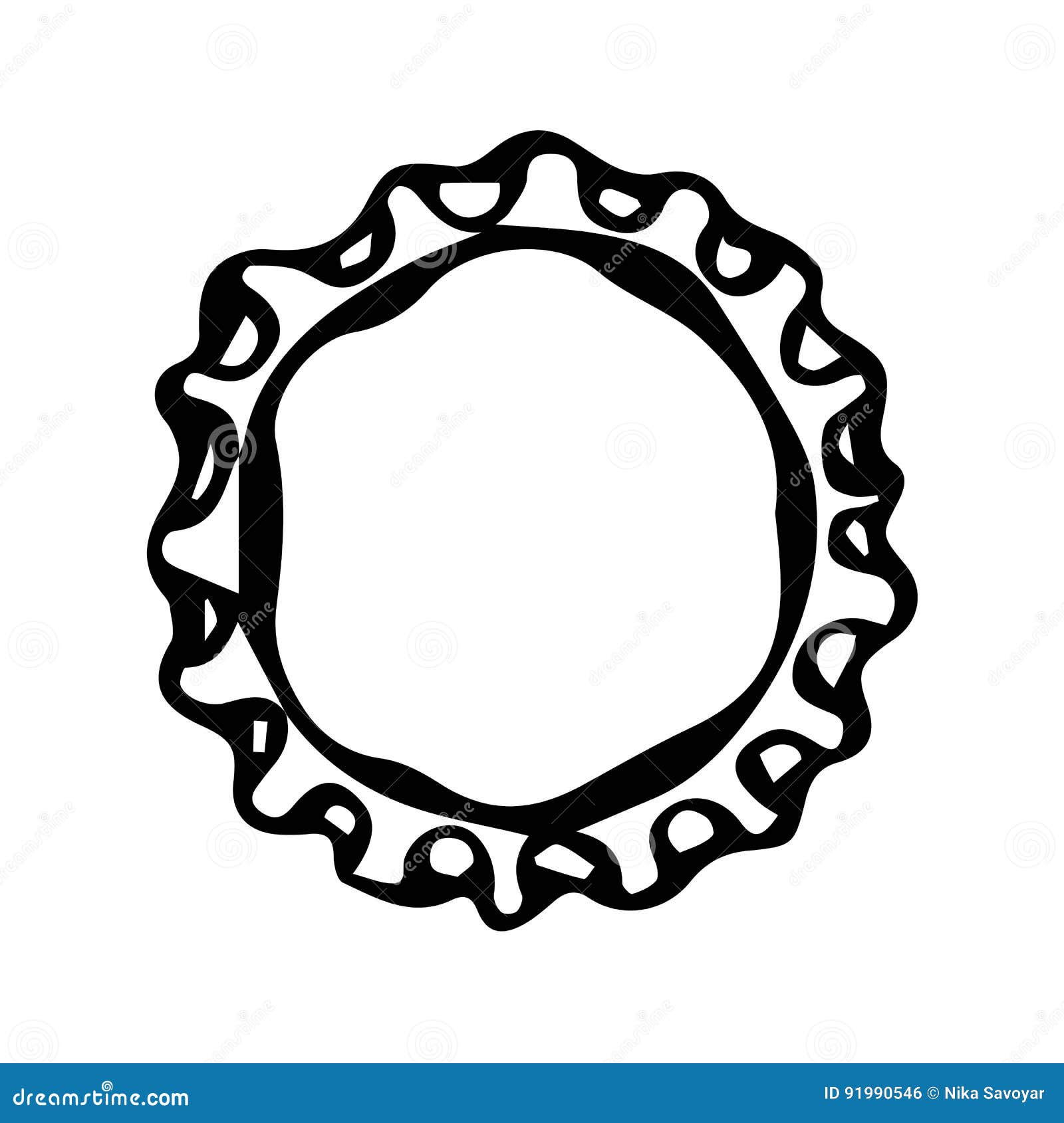 Beer Cap Outline Drawing