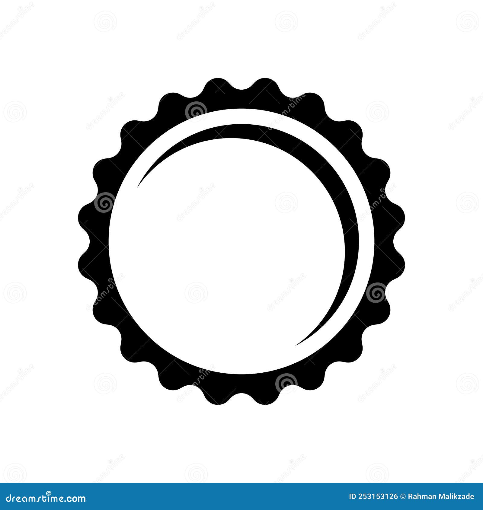 Beer Bottle Cap Icon. Vector Symbol Illustration Stock Vector ...