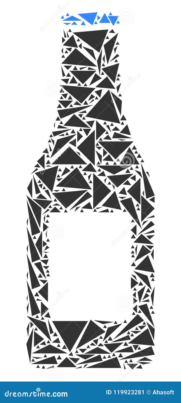 Beer Bottle Collage of Triangles Stock Vector - Illustration of ...