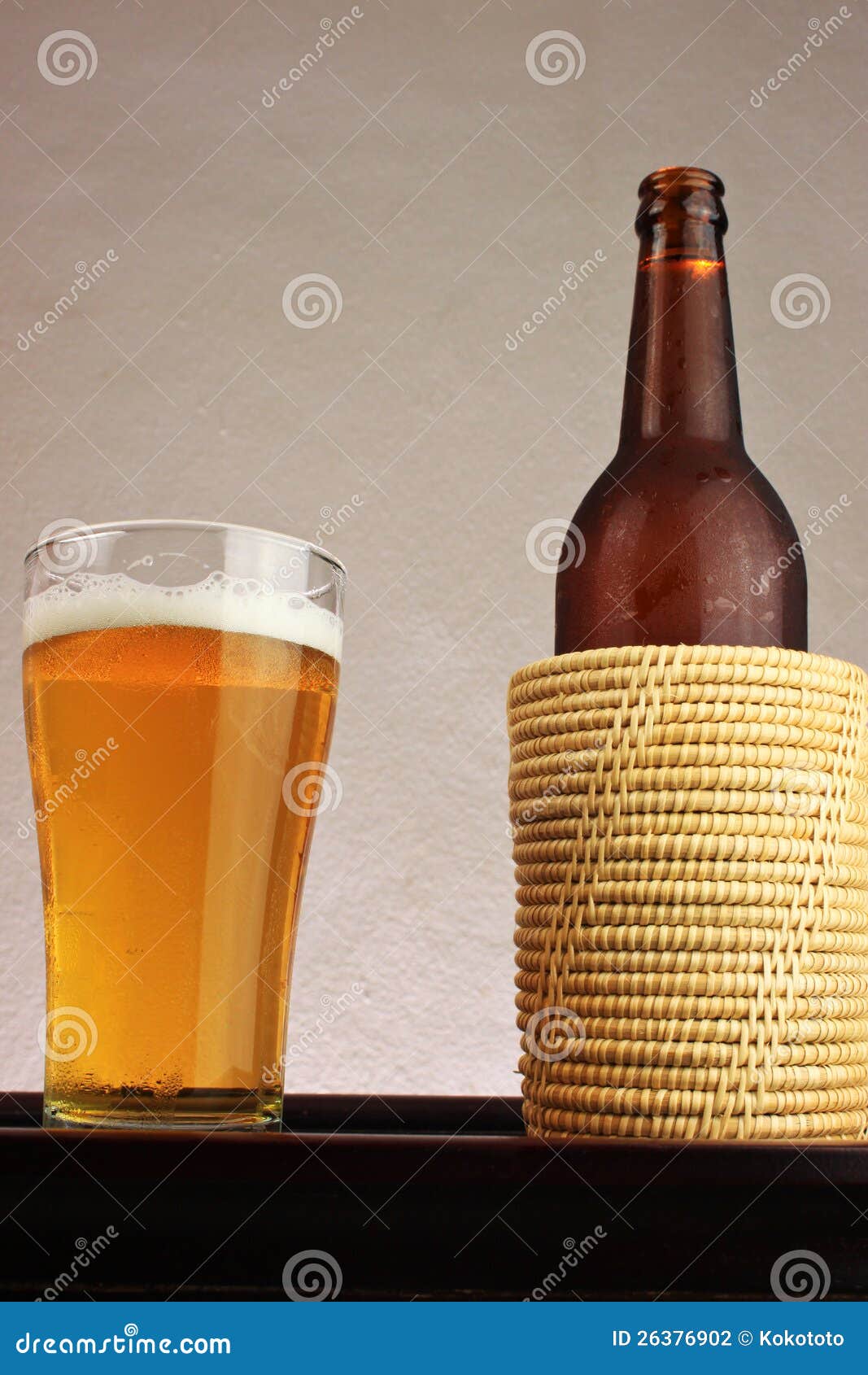 Beer bottle in a container stock photo. Image of beverage - 26376902