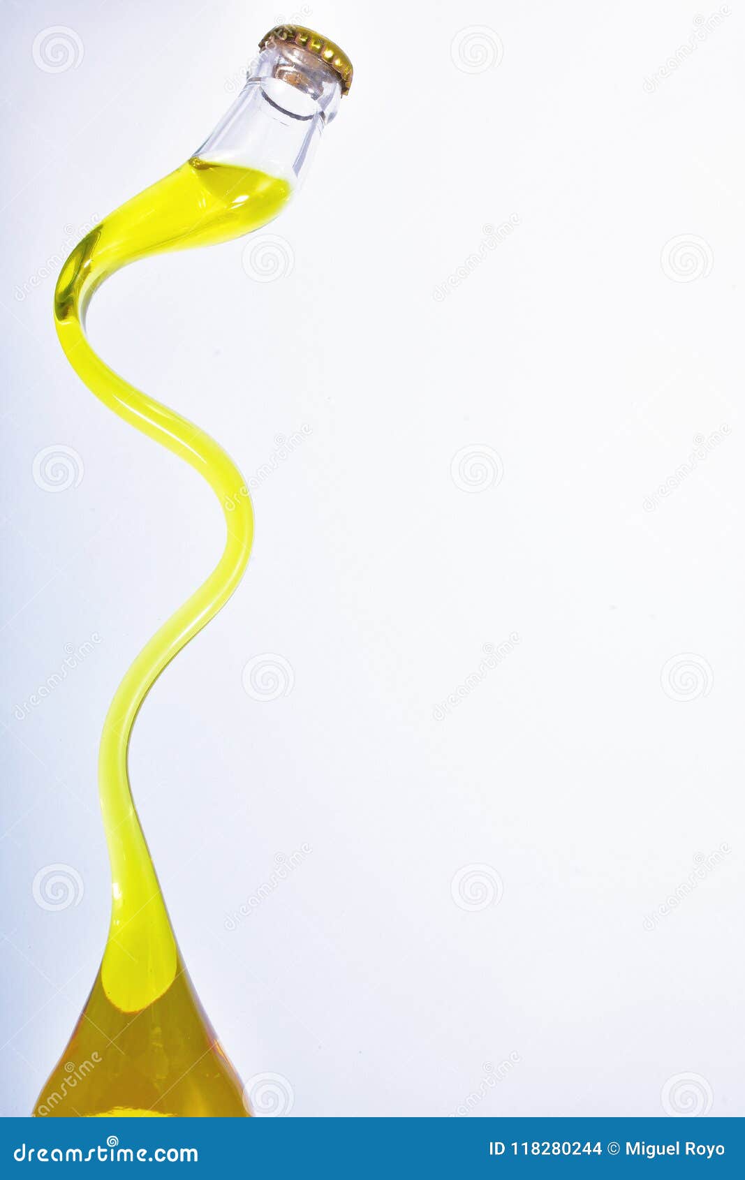 Beer Bottle with Distorted Neck Stock Photo - Image of neck, botella ...