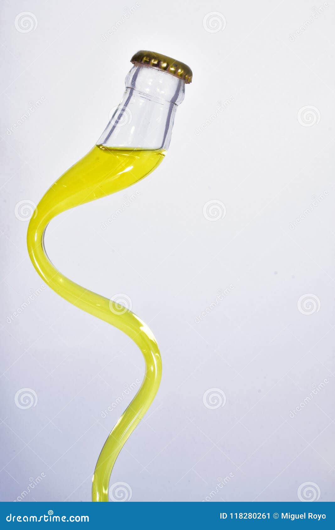 Beer Bottle with Distorted Neck Stock Image - Image of vacations ...