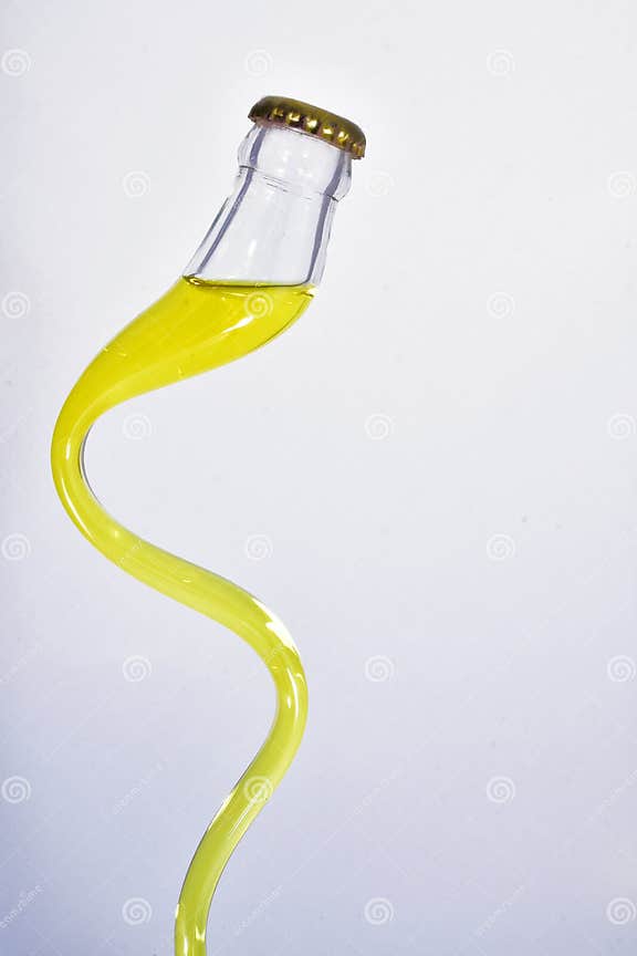 Beer Bottle with Distorted Neck Stock Image - Image of vacations ...