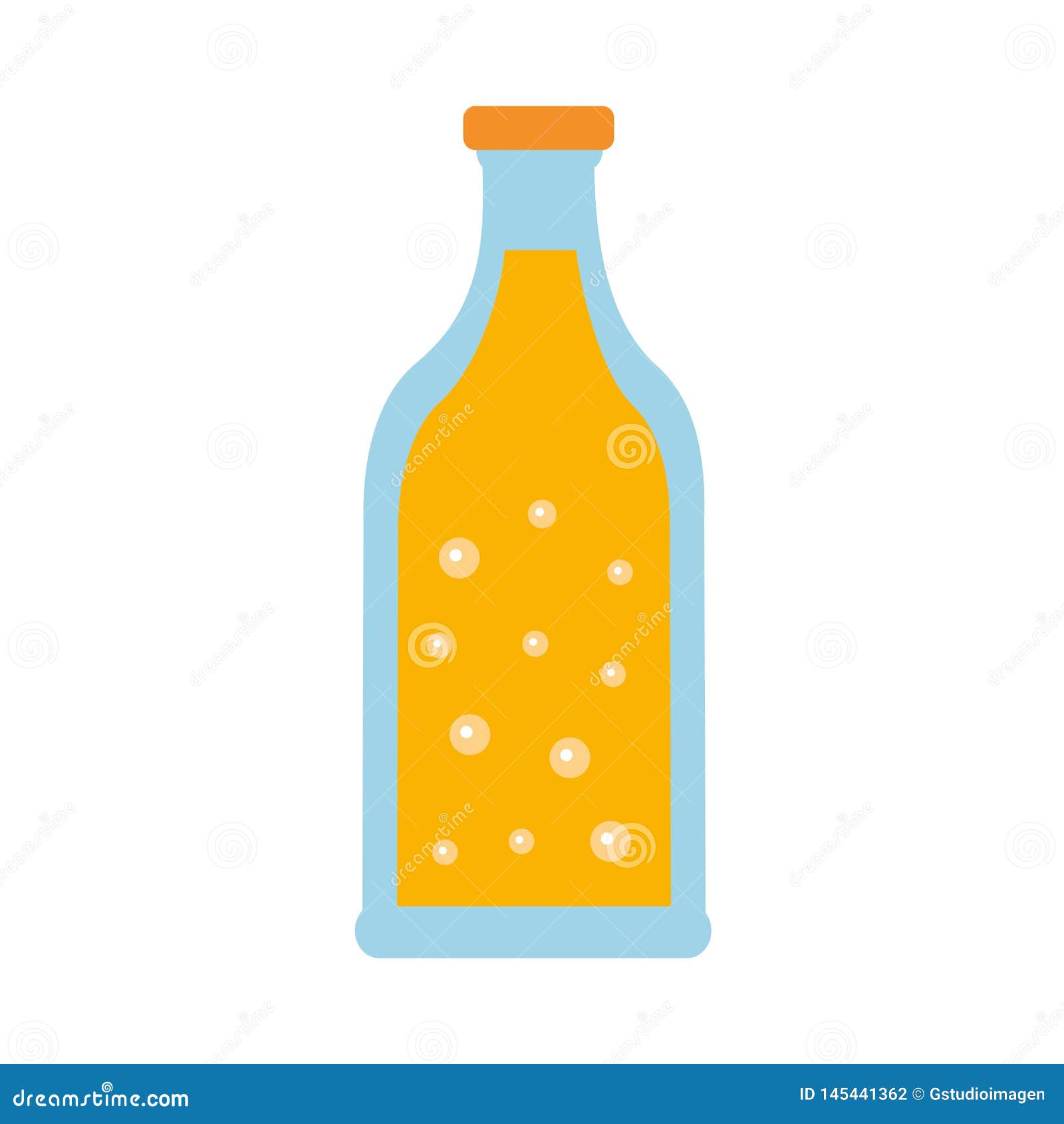 Beer Bottle Drink Alcohol Bubbles Stock Vector - Illustration of lager ...