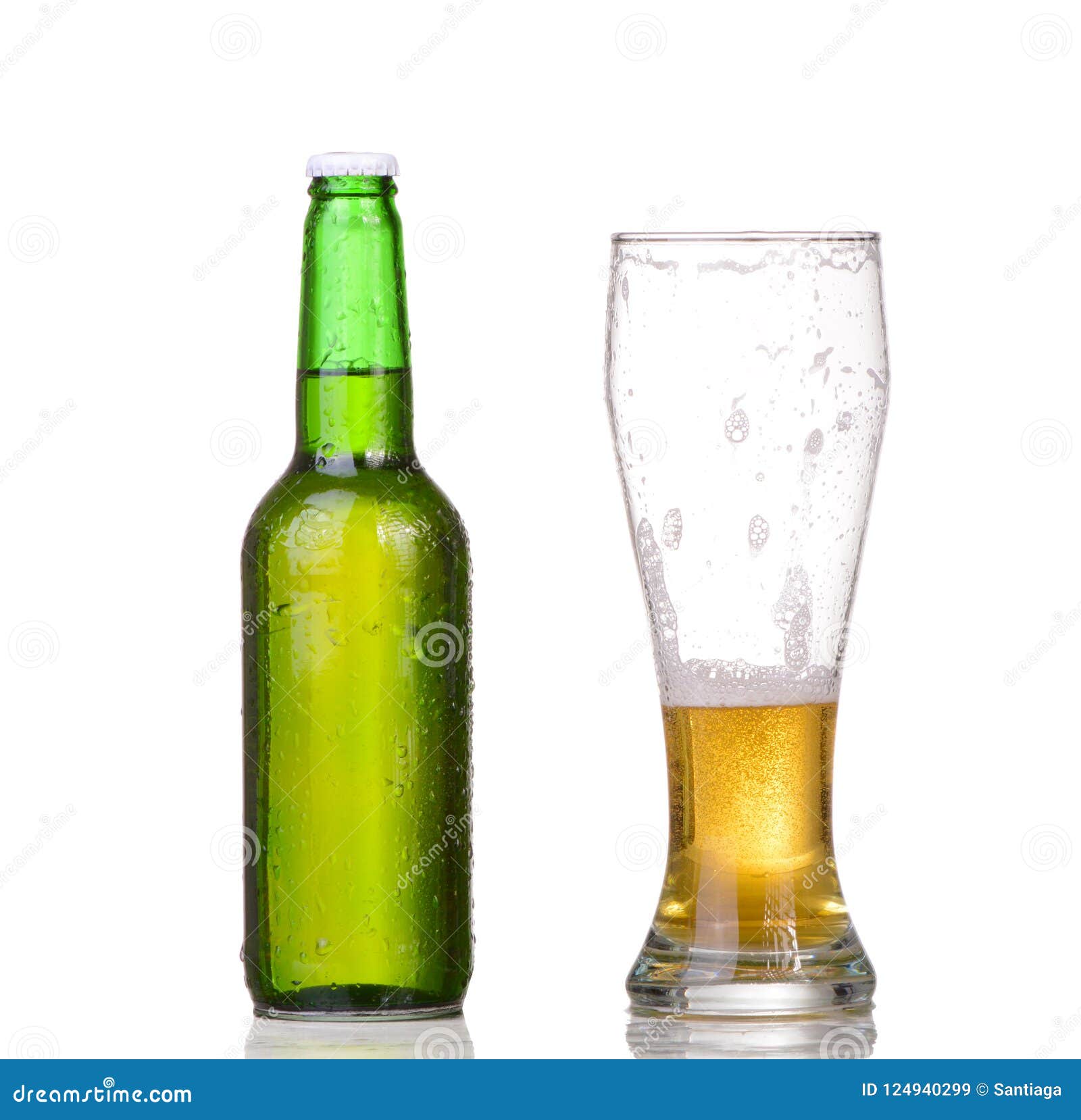 Beer Bottle with Drops Isolated Stock Image - Image of drops, blank ...