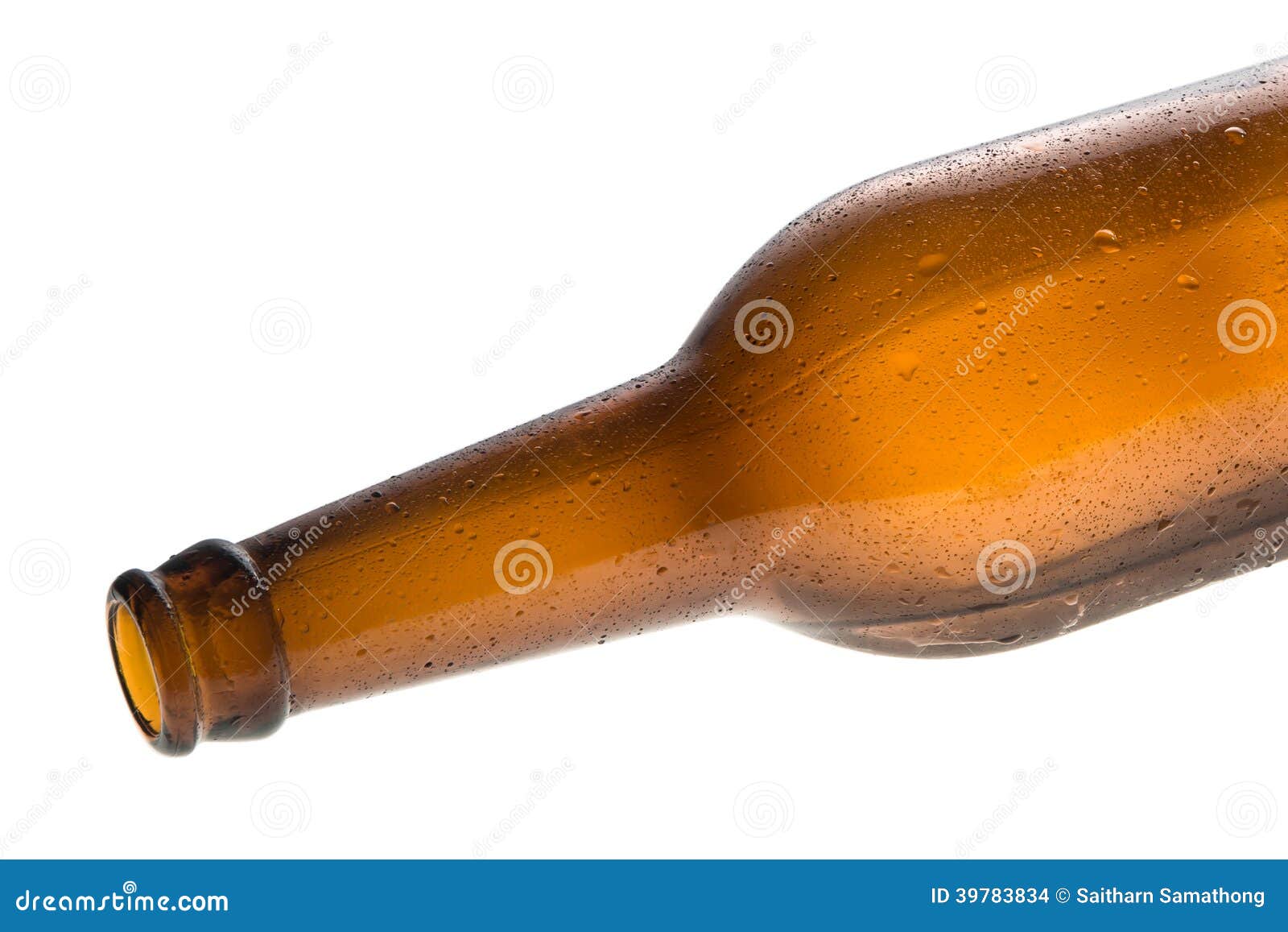 Beer Bottle Falling Isolated on White. Stock Photo - Image of splash ...
