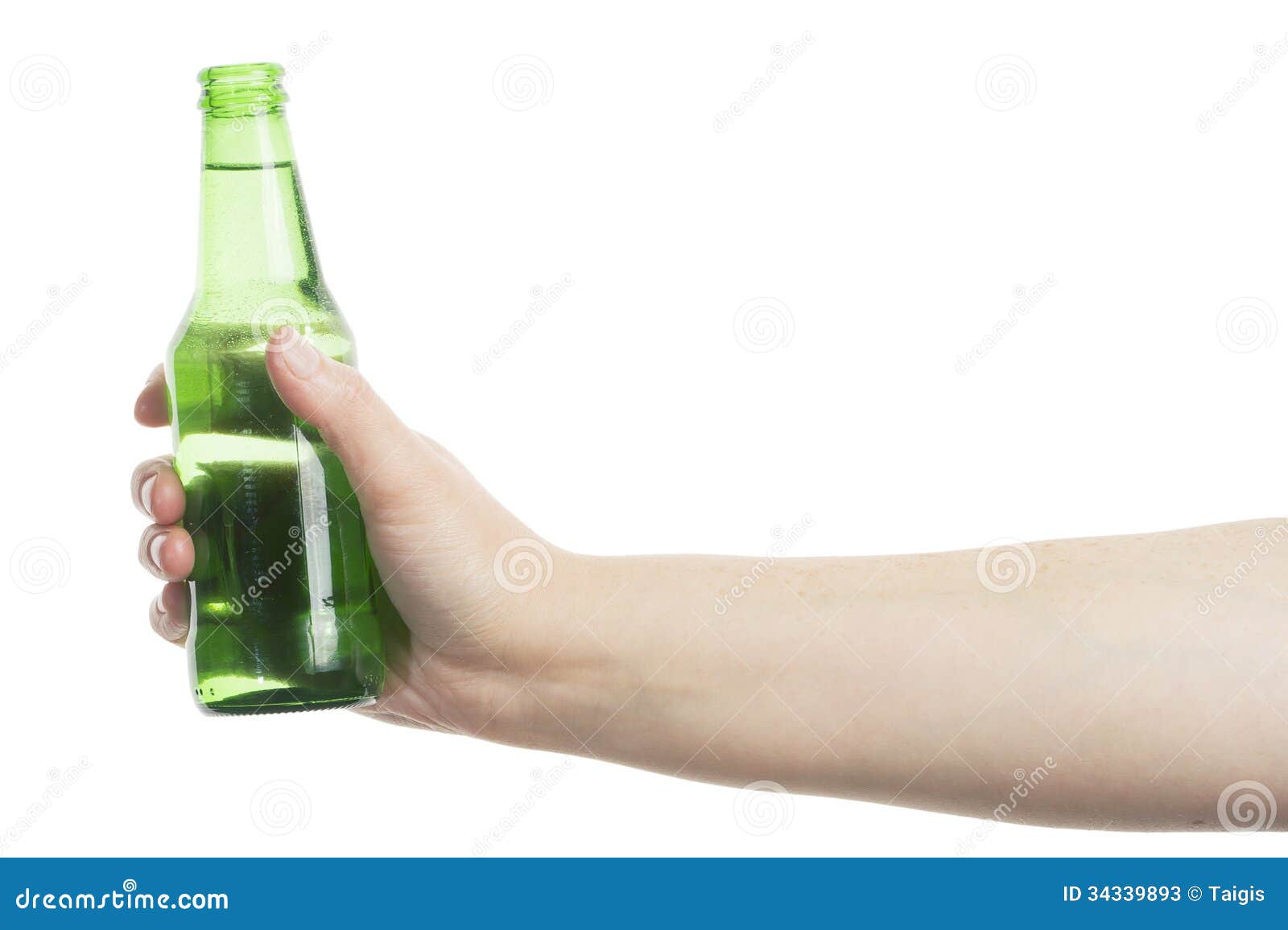 Beer bottle in the hand stock image. Image of alcohol - 34339893