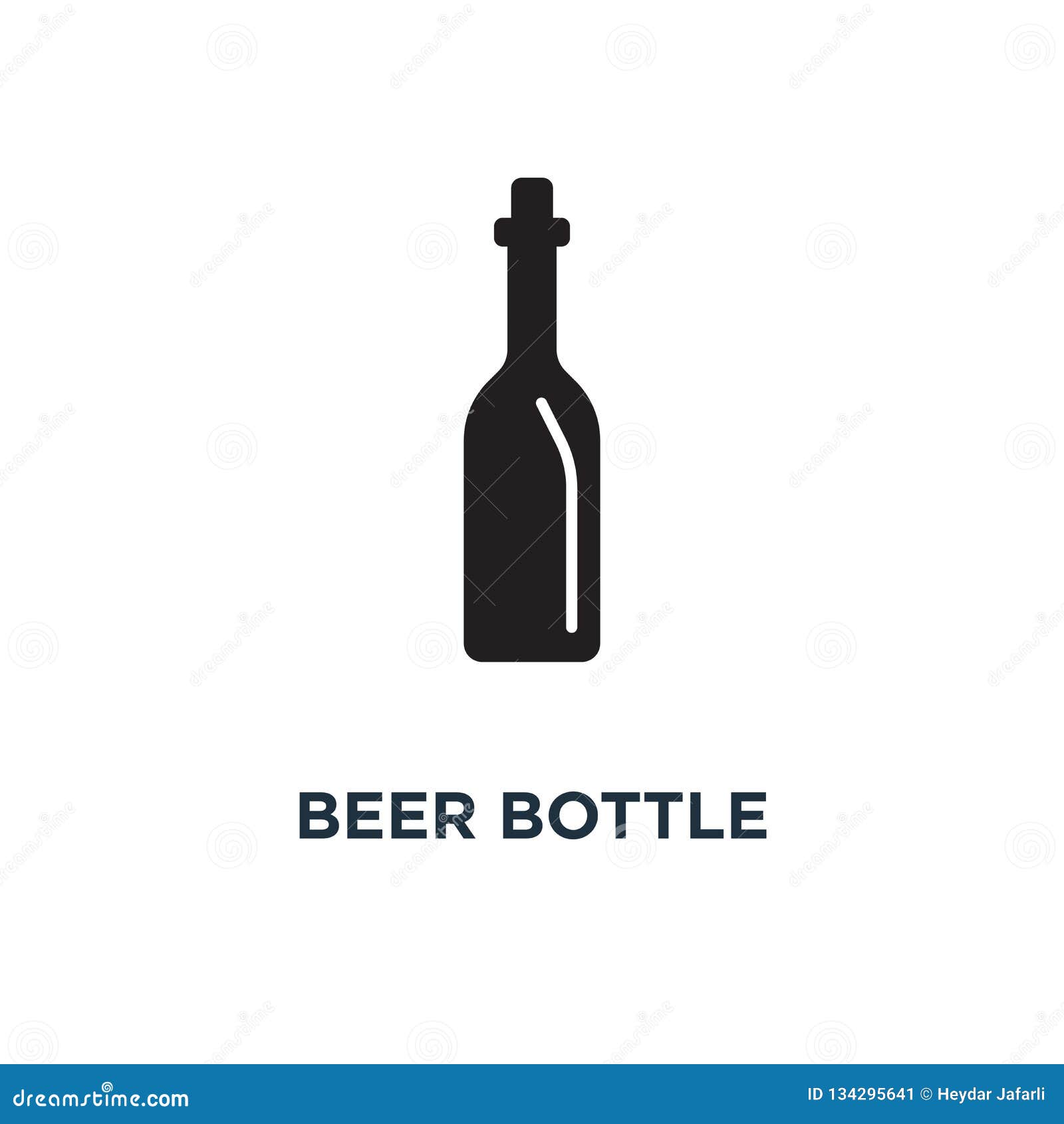 Beer Bottle Icon. Simple Element Illustration Stock Vector ...