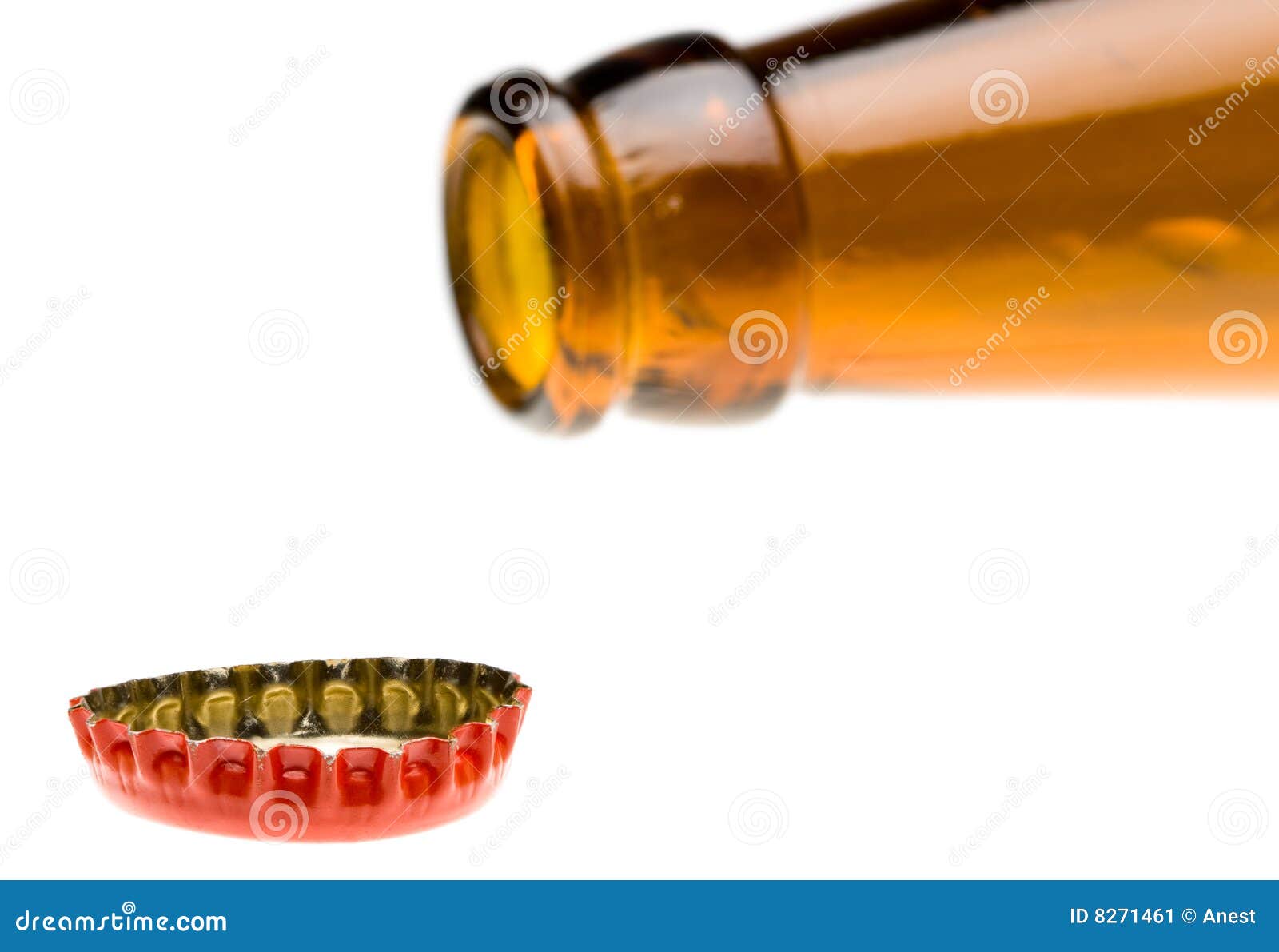 Beer bottle neck and cap stock image. Image of recycle - 8271461