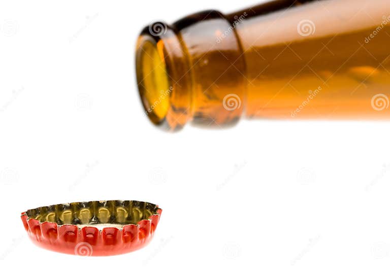 Beer bottle neck and cap stock image. Image of recycle - 8271461