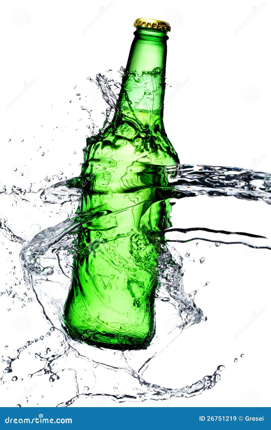 Beer bottle splash stock image. Image of bubble, macro - 26751219