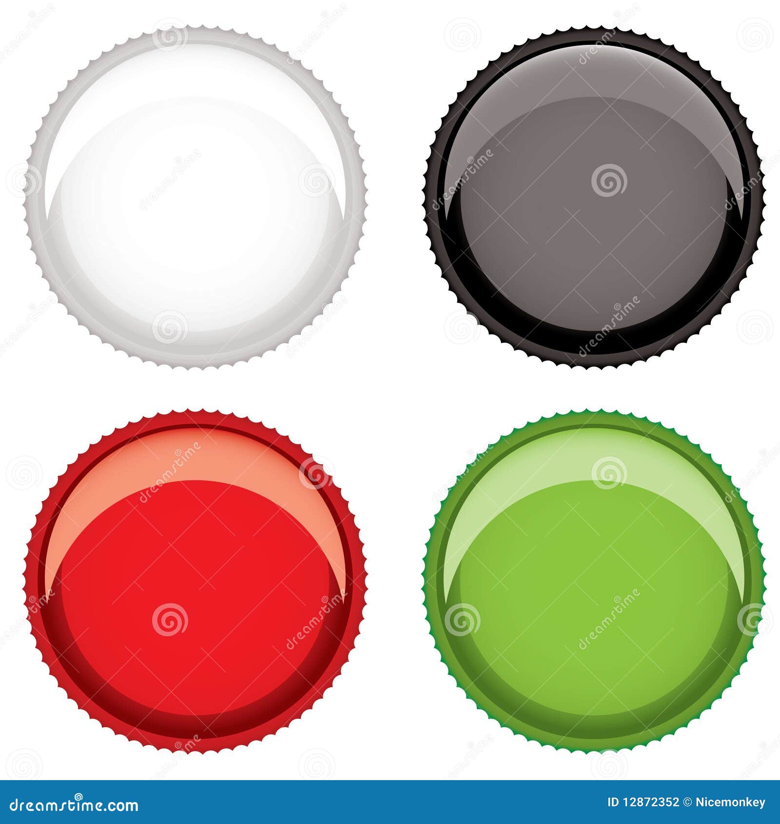 Beer bottle top stock vector. Illustration of metal, black - 12872352