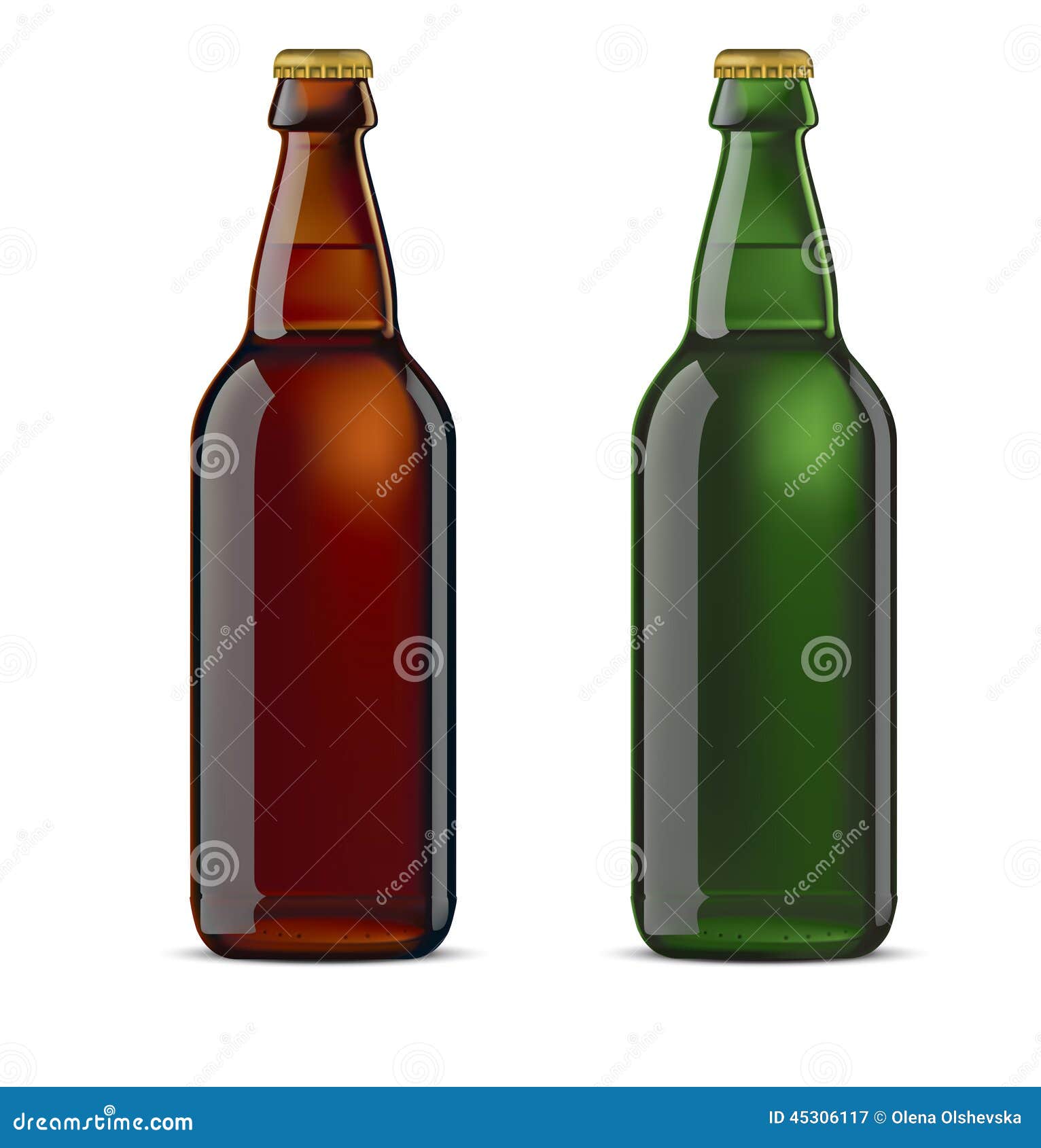 Beer bottle . stock vector. Illustration of cold, transparent - 45306117