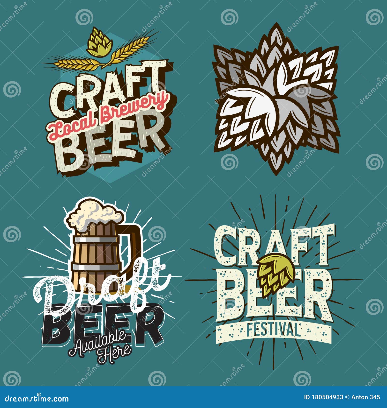 Beer, Ale, Brew Label. Lettering, Calligraphy Vector Illustration ...
