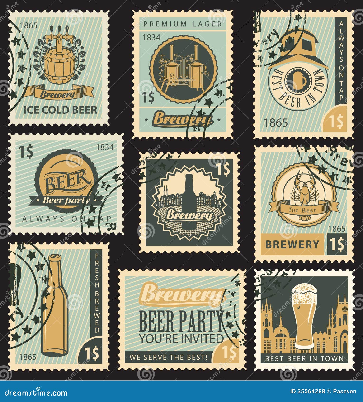 Beer and brewery stock vector. Illustration of package - 35564288