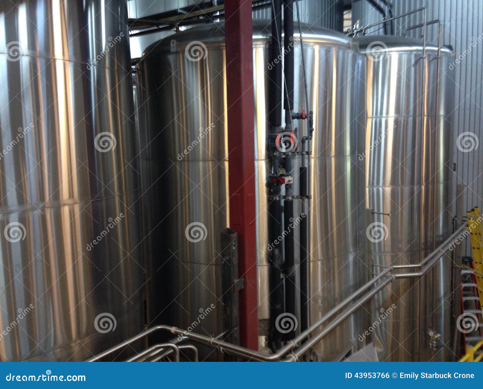 Beer Brewing Fermentation Tanks Stock Photo - Image of metal ...