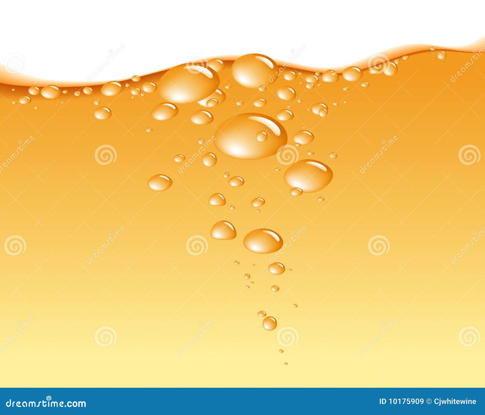 Beer bubble stock vector. Illustration of orange, champagne - 10175909