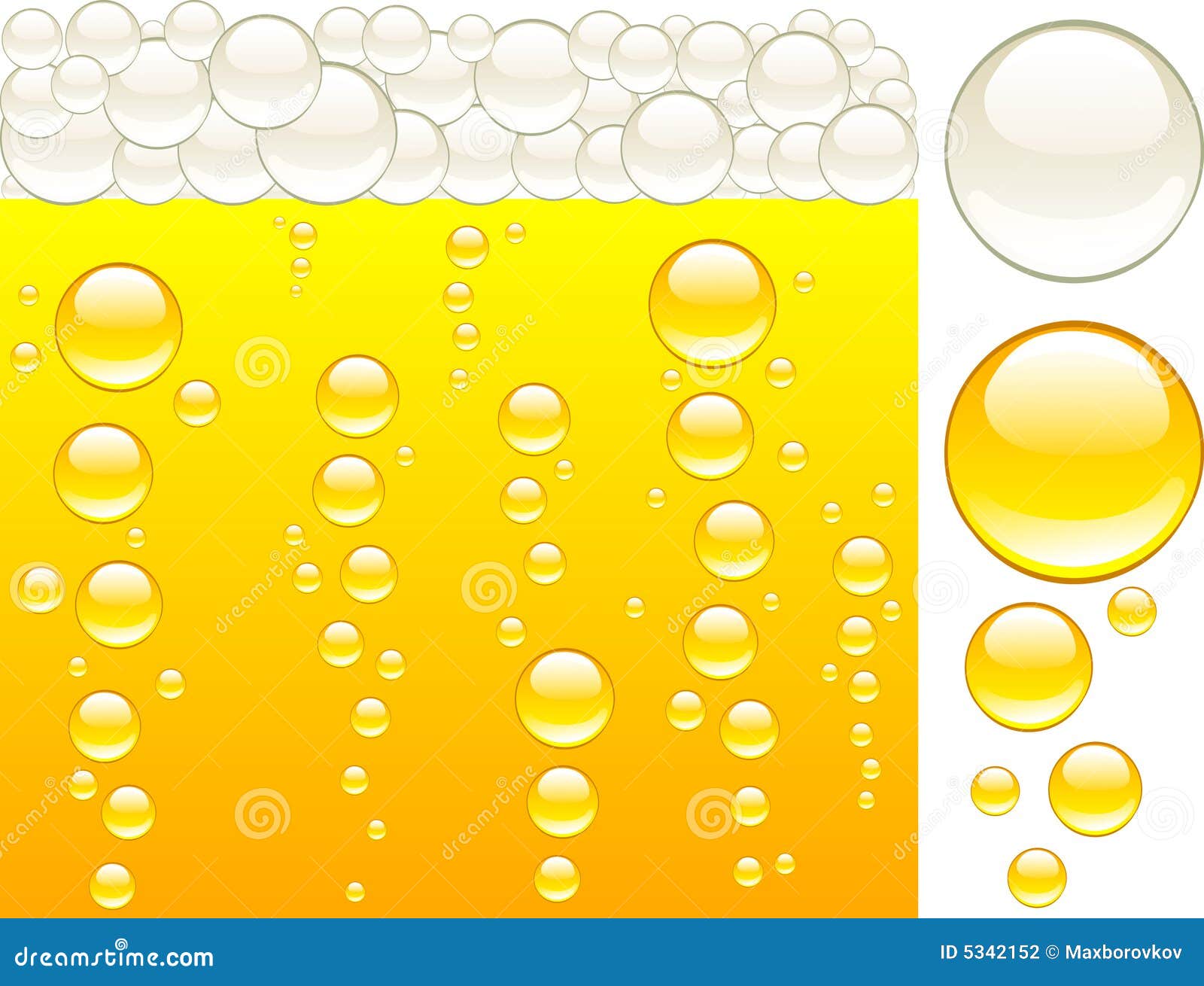 Beer and bubbles. stock vector. Illustration of liquid - 5342152