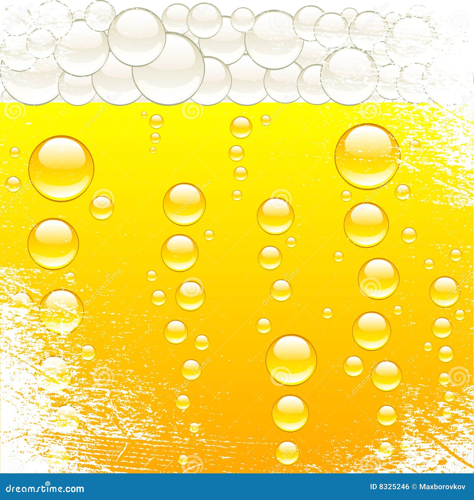 Beer and bubbles. stock vector. Illustration of clean - 8325246