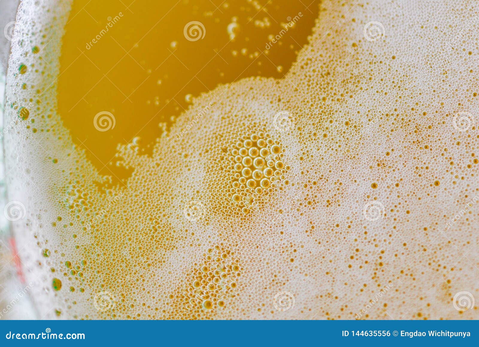 Beer Bubbles Close Up of Mug Beer Glass Top View Stock Photo - Image of ...