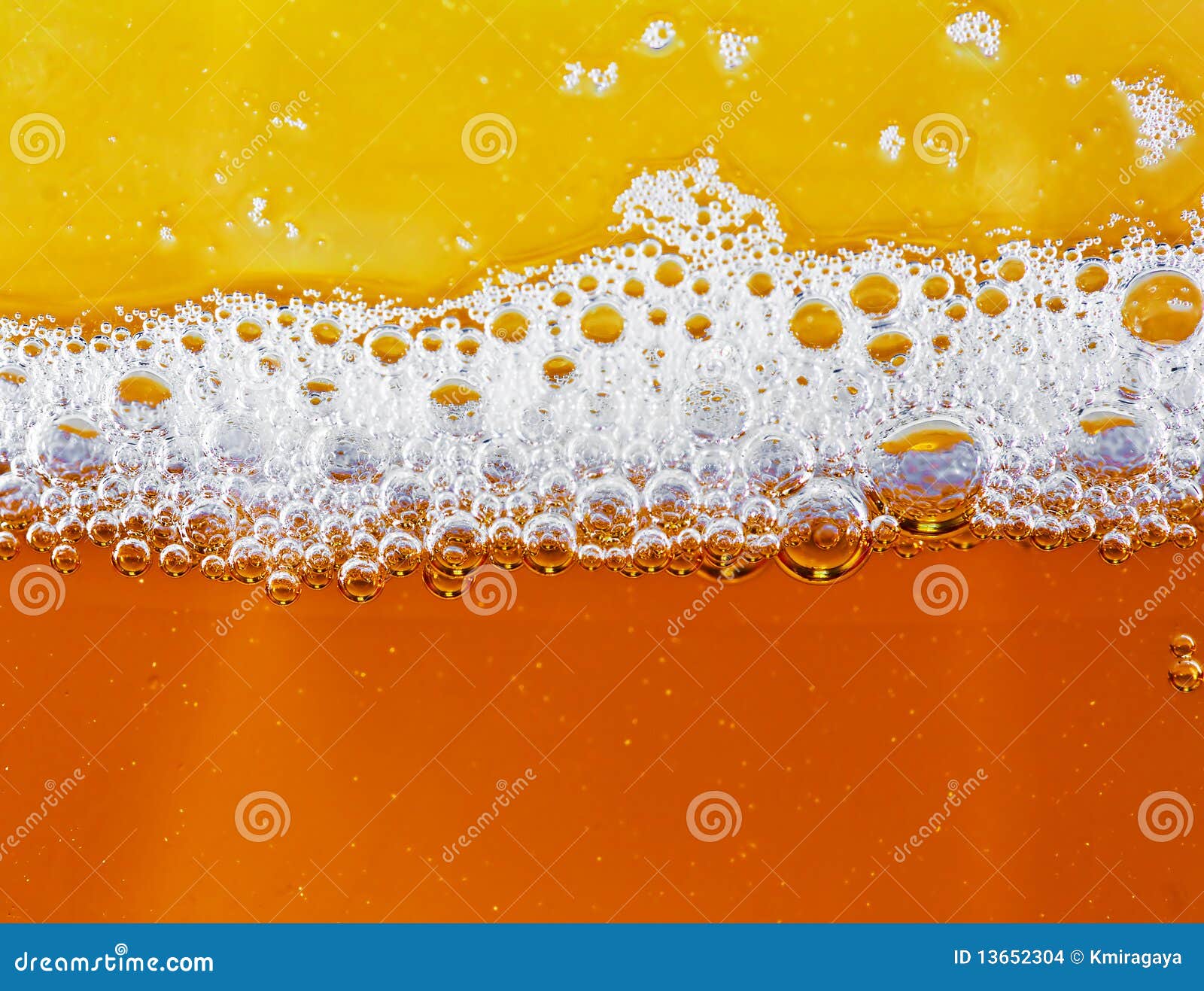 Beer Bubbles Closeup in Golden Colors Stock Photo - Image of fluid ...