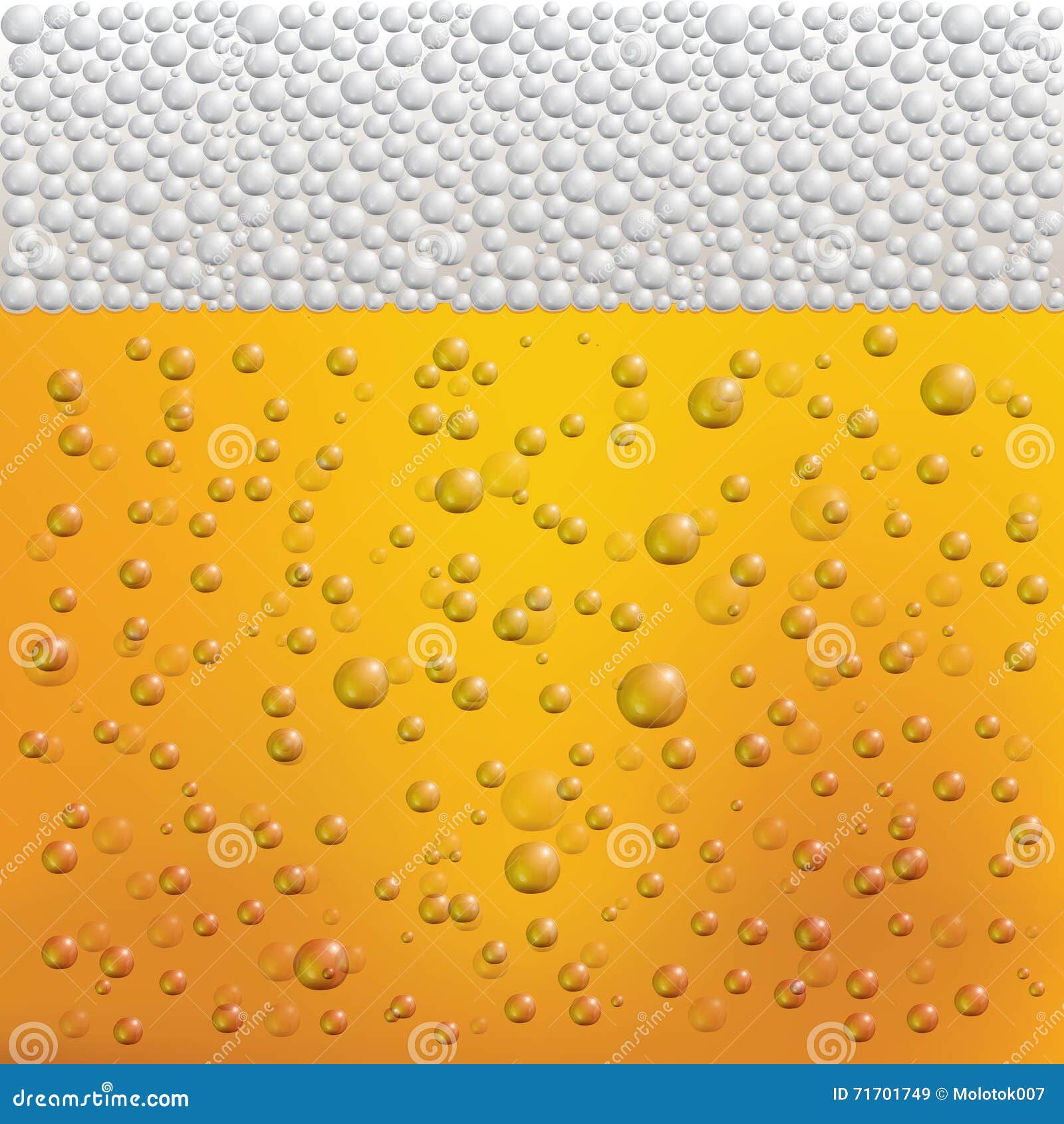 Beer Bubbles and Foam. Vector Illustration Stock Vector - Illustration ...