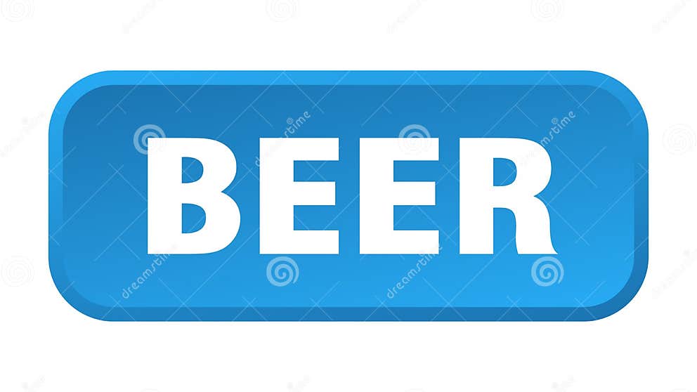 Beer Button. Beer Square 3d Push Button Stock Vector - Illustration of ...