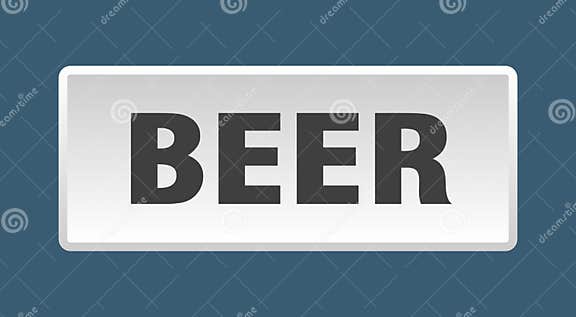 Beer Button. Beer Square Isolated Push Button Stock Vector ...