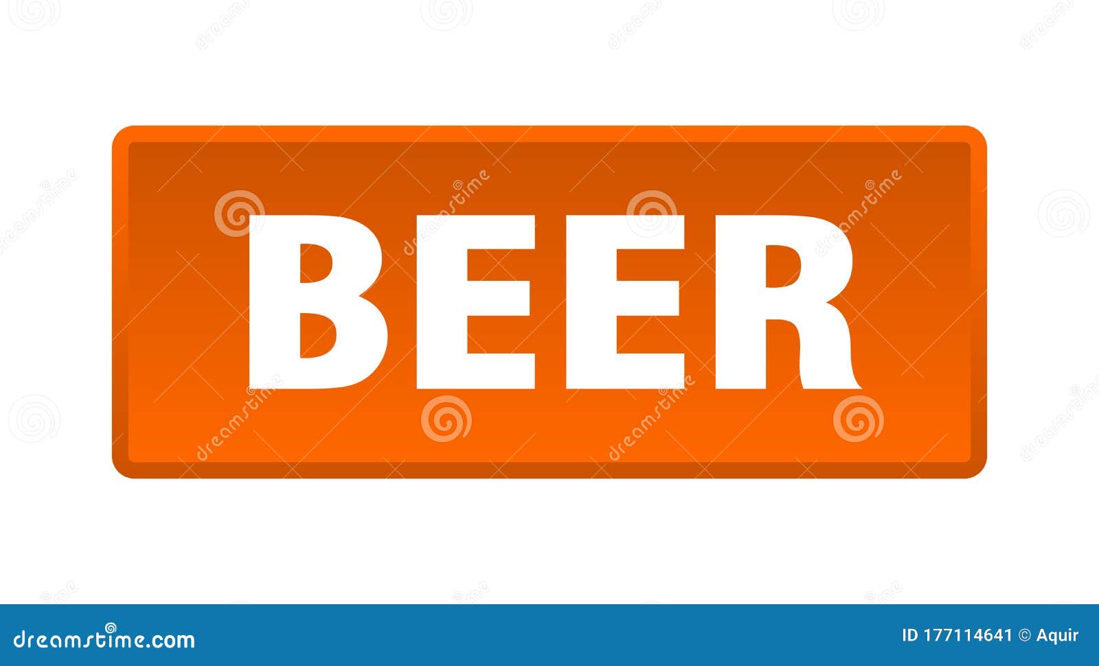 Beer Button. Beer Square Isolated Push Button Stock Vector ...