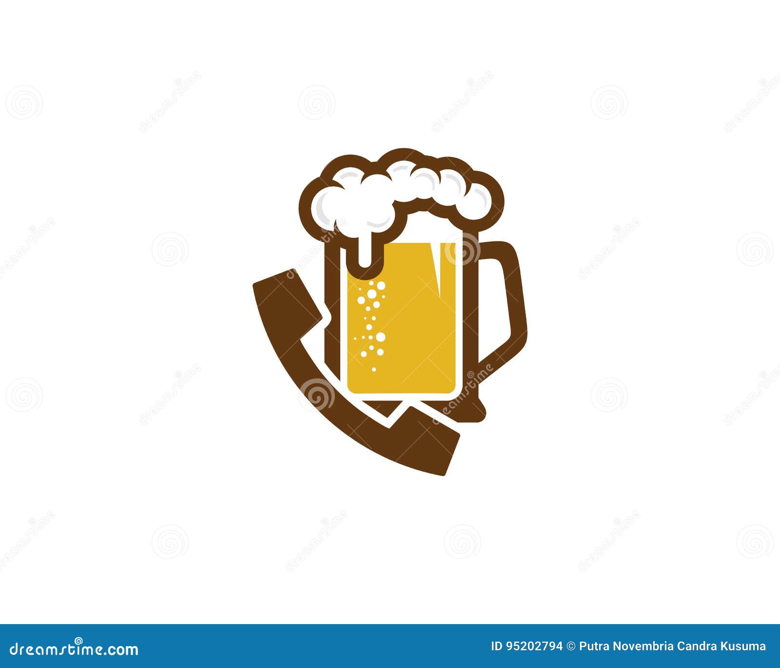 Beer Call Icon Logo Design Element Stock Vector - Illustration of media ...