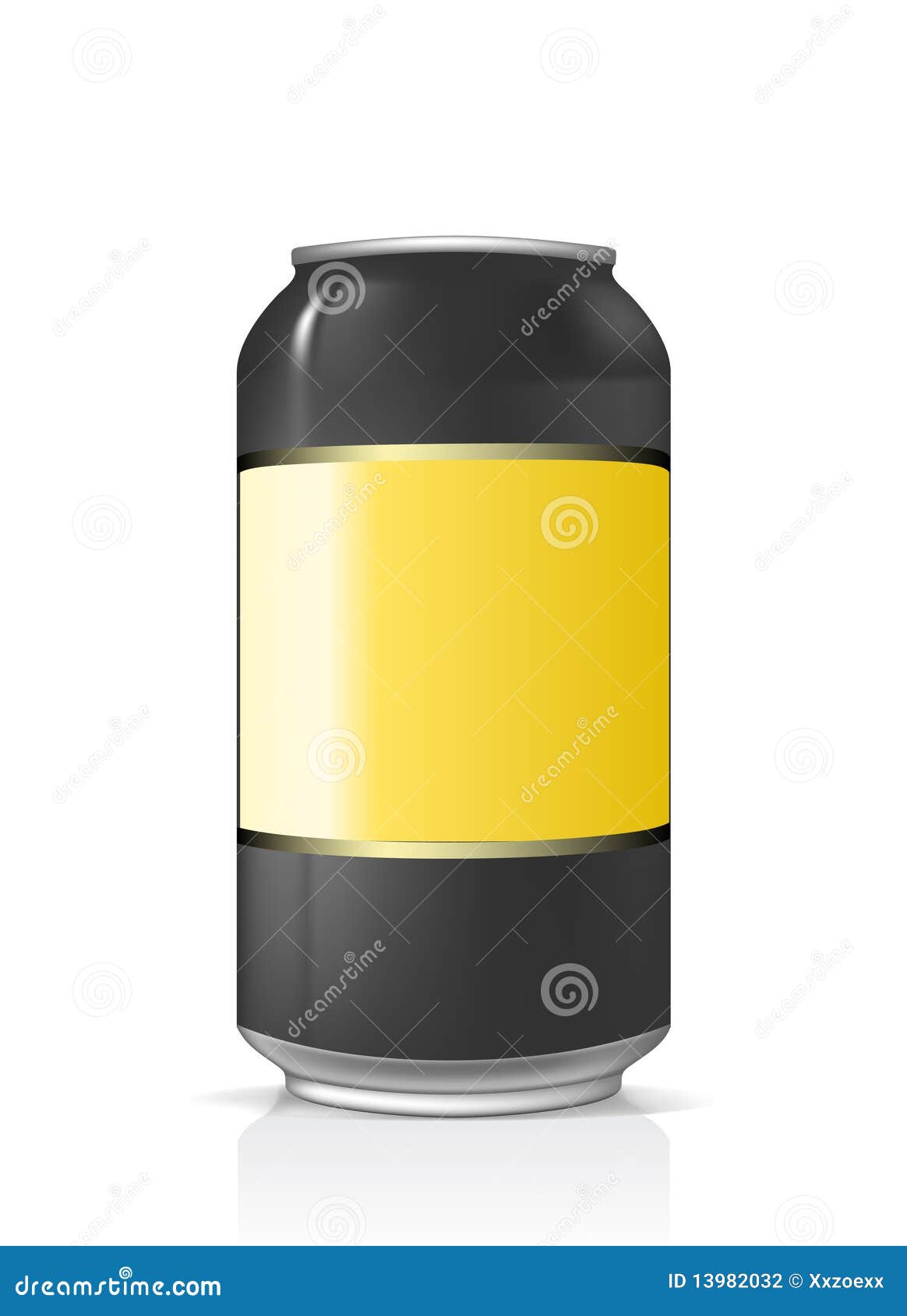 Beer Can Blank and Isolated Stock Vector - Illustration of metal, menu ...