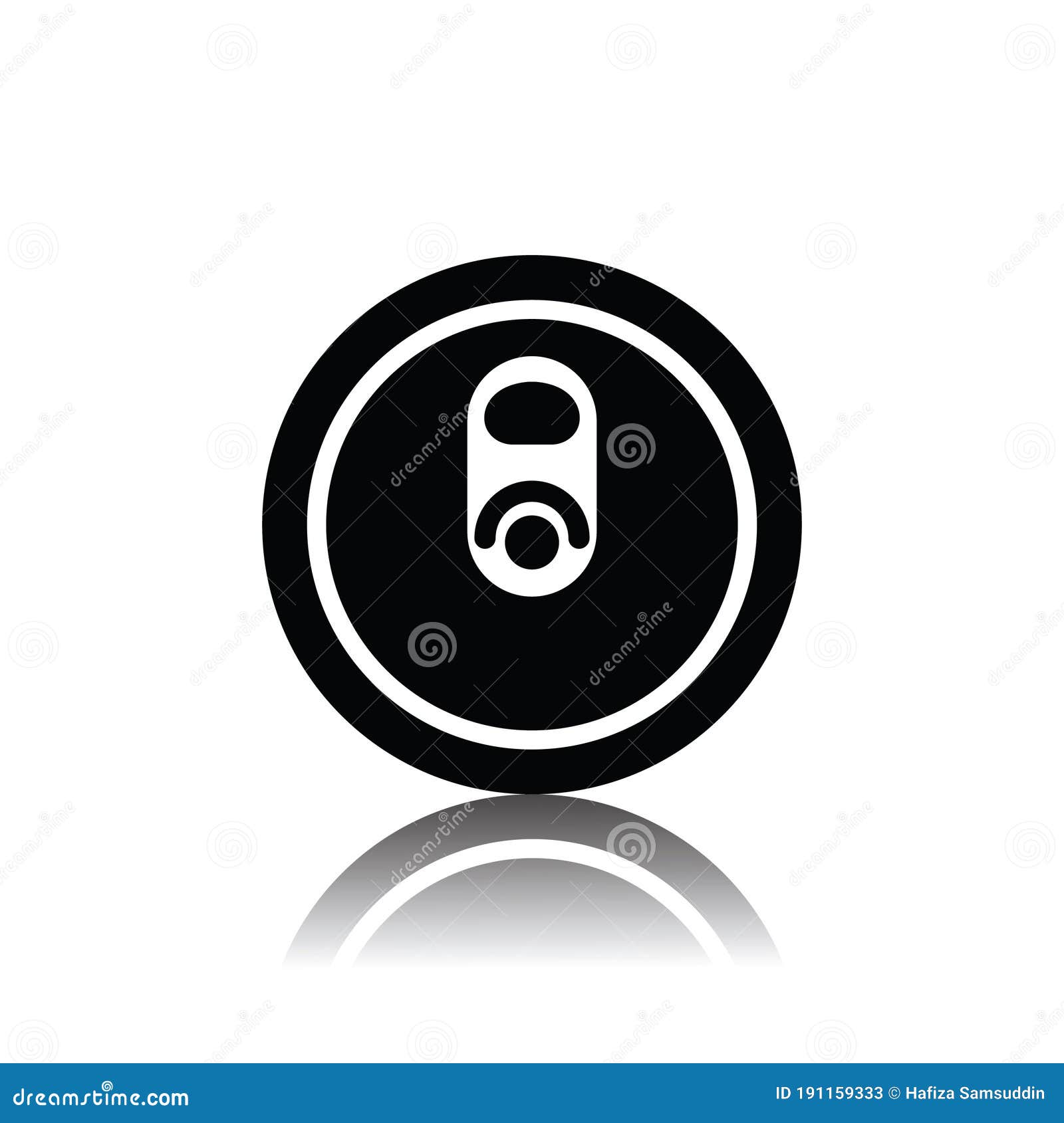 Beer Can Lid. Vector Illustration Decorative Design Stock Vector ...