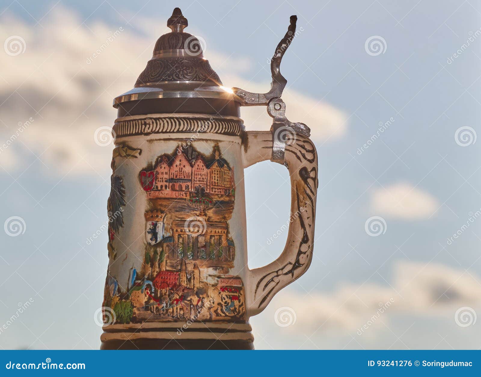 Beer can mug stock photo. Image of german, traditional - 93241276