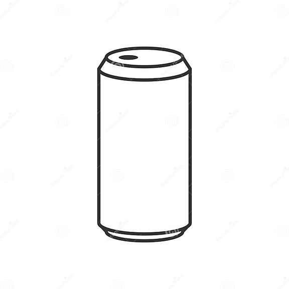 Beer can outline icon stock vector. Illustration of isolated - 126617499