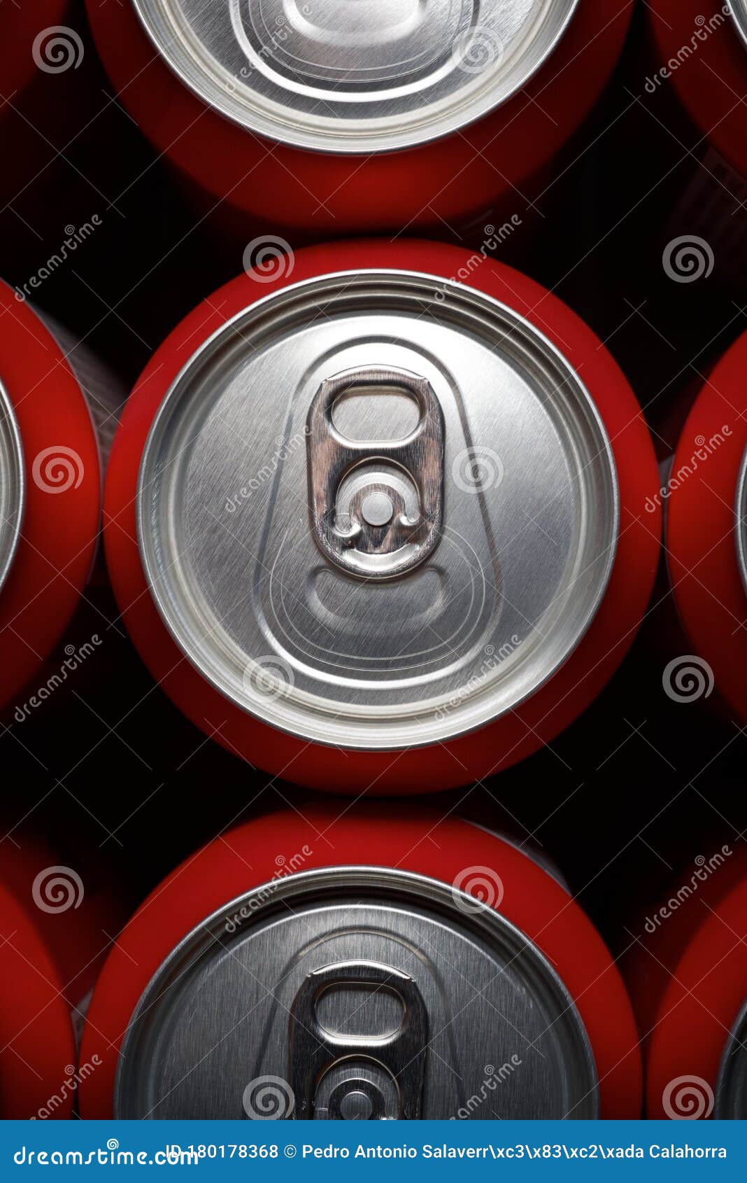 Beer cans view stock photo. Image of reflection, closure - 180178368