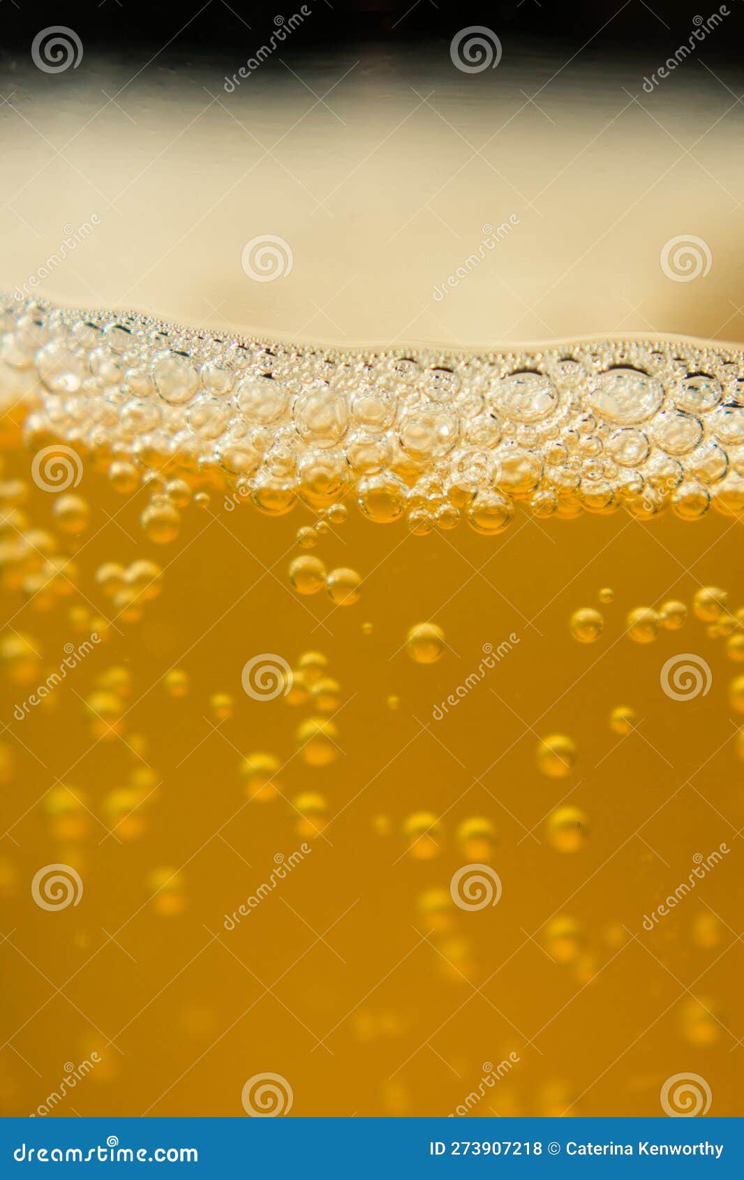 Beer Carbonation Bubbles Up Close Stock Photo - Image of gold, backgrounds: 273907218
