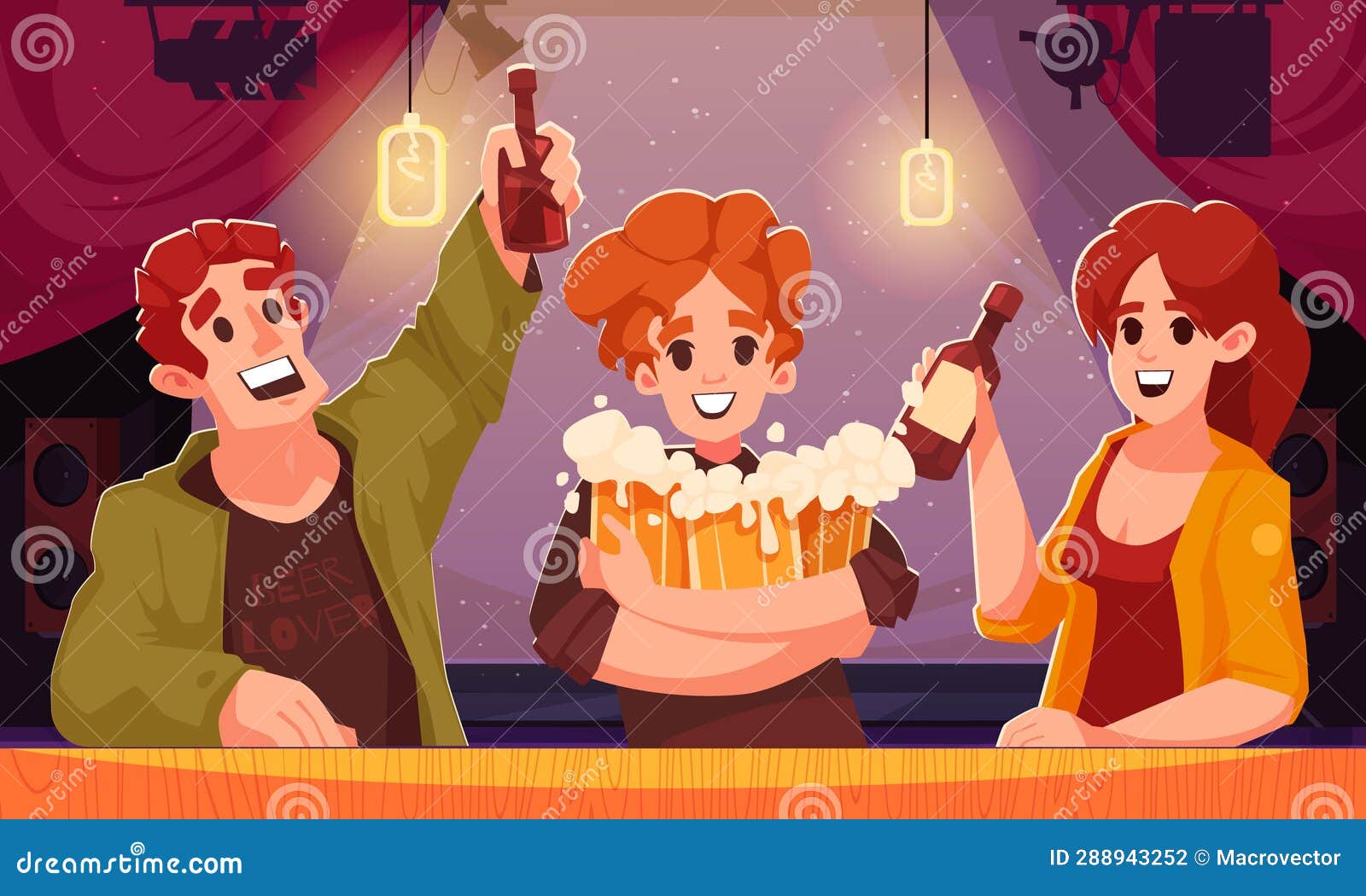 Beer Cartoon Poster stock vector. Illustration of lifestyle - 288943252
