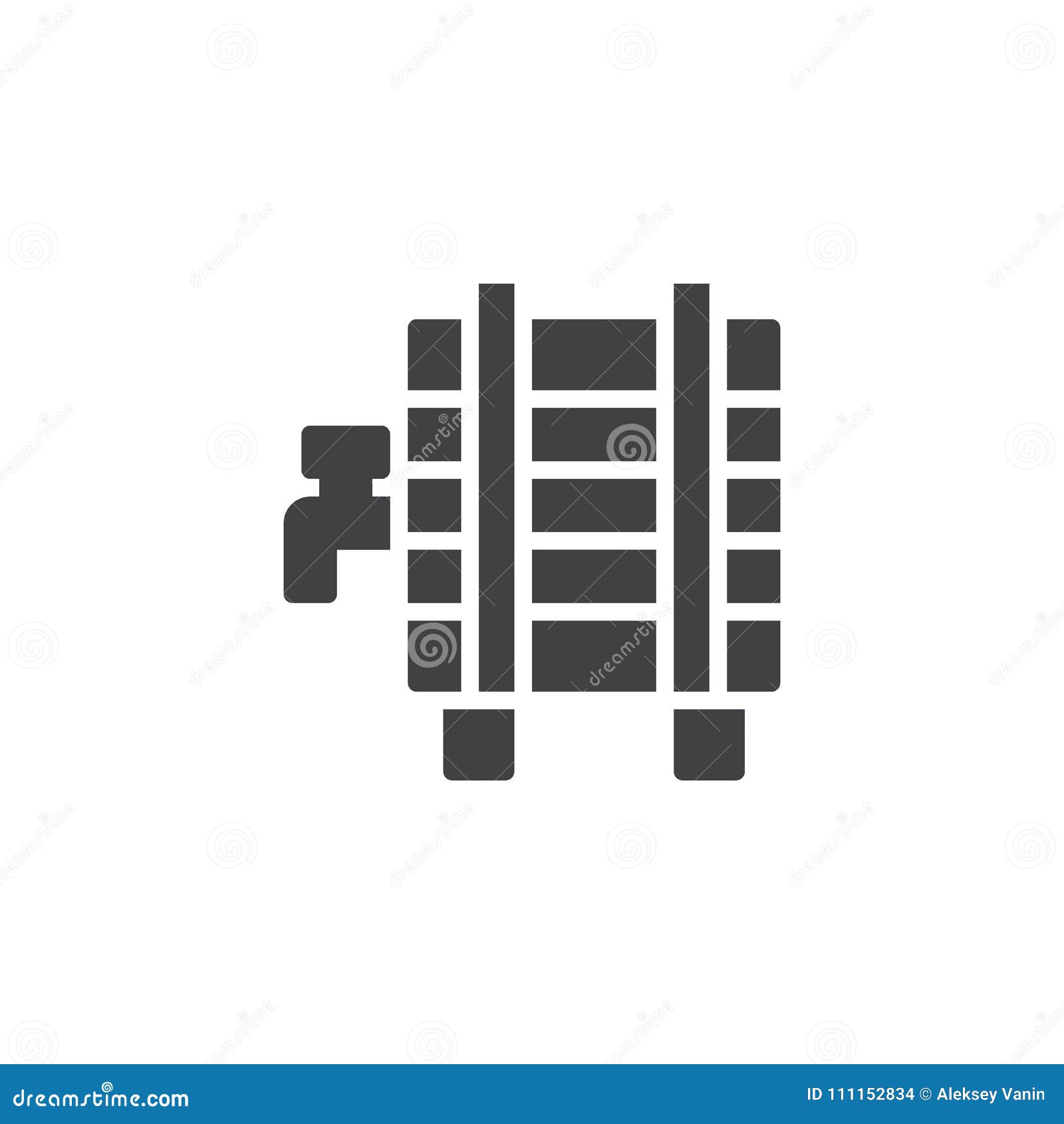 Beer Cask with Tap Vector Icon Stock Vector - Illustration of wood ...