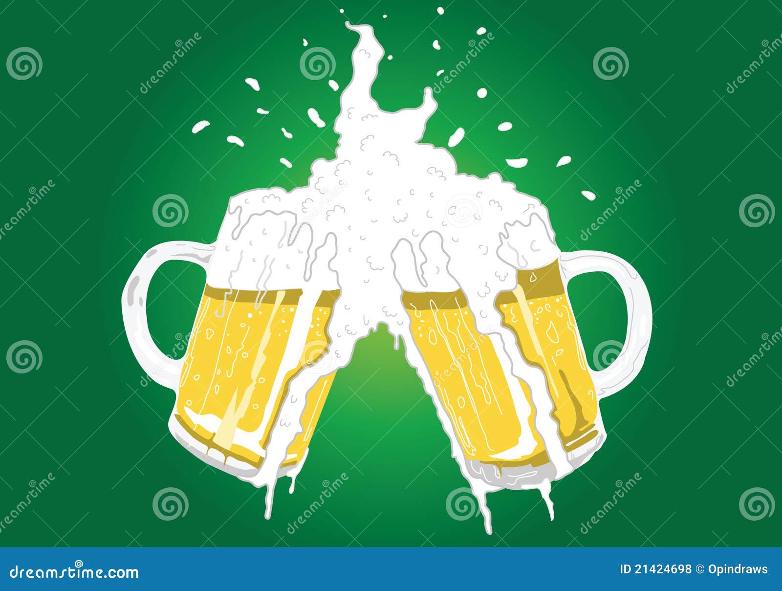 Beer cheers stock vector. Illustration of beverage, drunk - 21424698