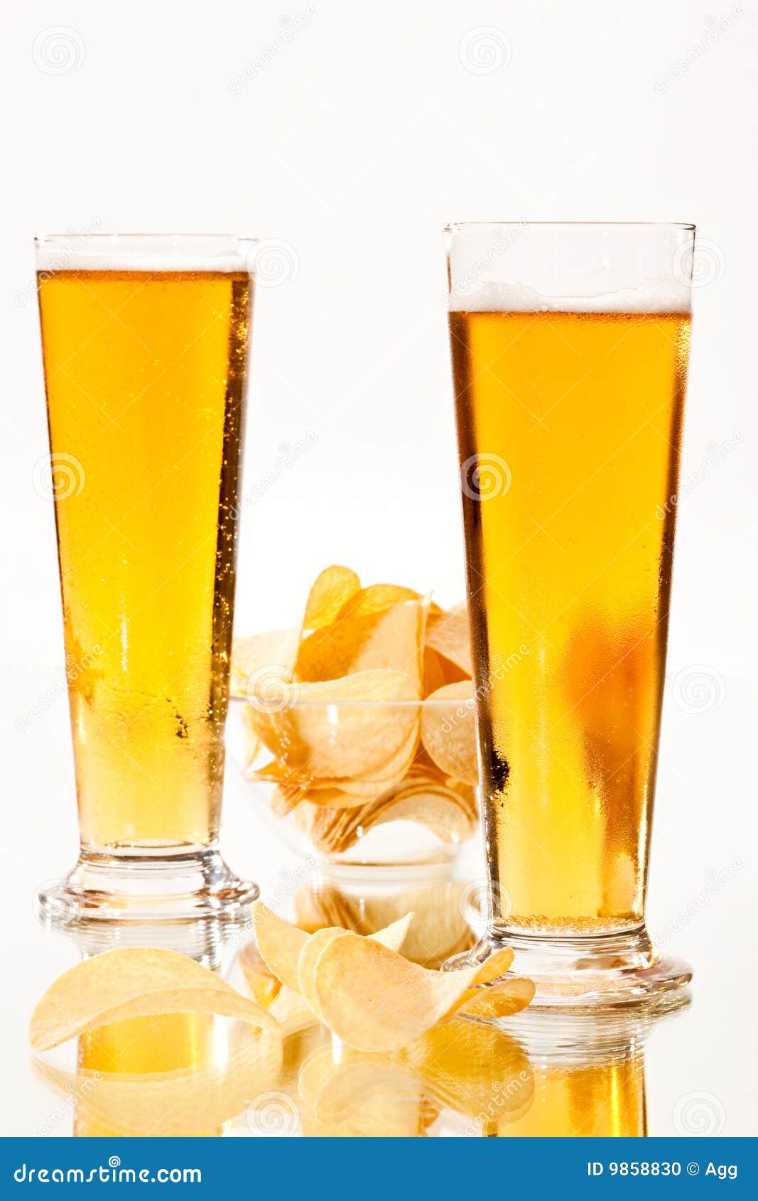 Beer and chip stock photo. Image of beverage, food, drink - 9858830