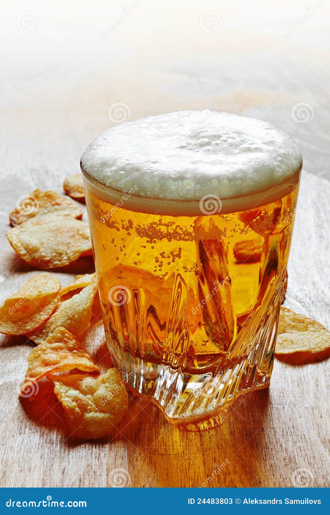 Beer and chips stock image. Image of appetizer, eating - 24483803