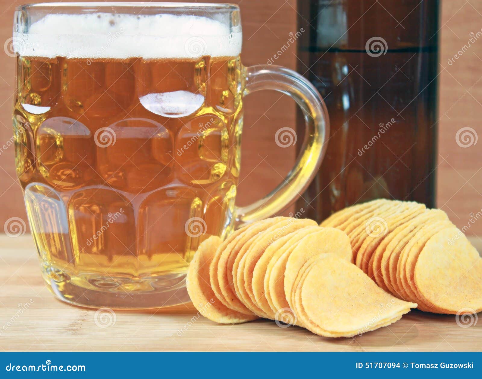 Beer and chips stock photo. Image of beer, ceramic, pepper - 51707094