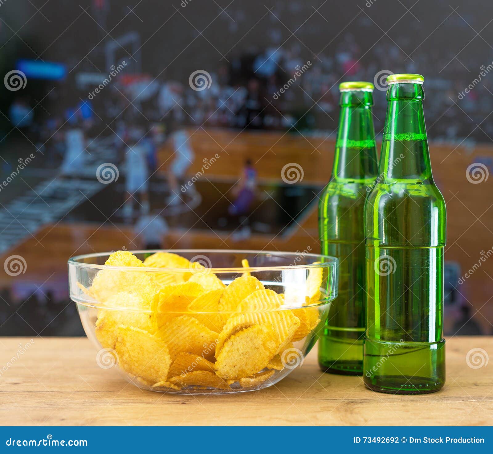 Beer and chips. stock photo. Image of contest, refreshment - 73492692