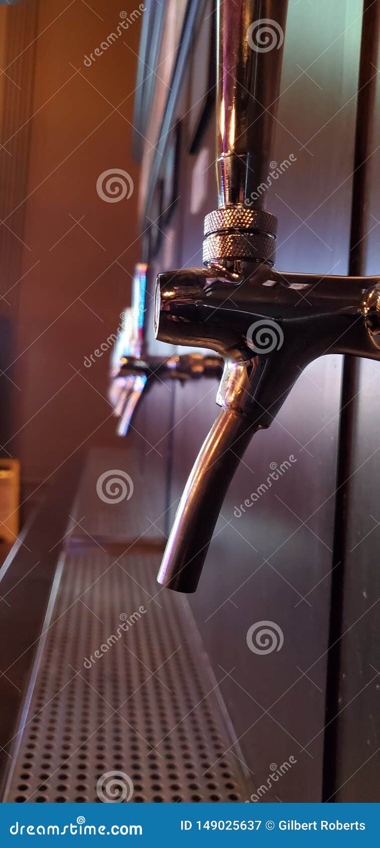Beer taps stock image. Image of handle, wood, beer, chrome - 149025637